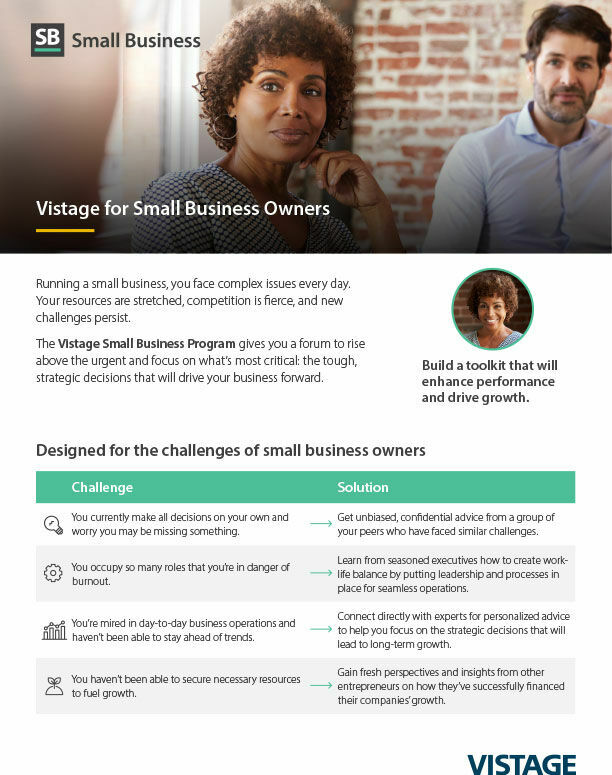 Small Business Program | Vistage International (UAE)